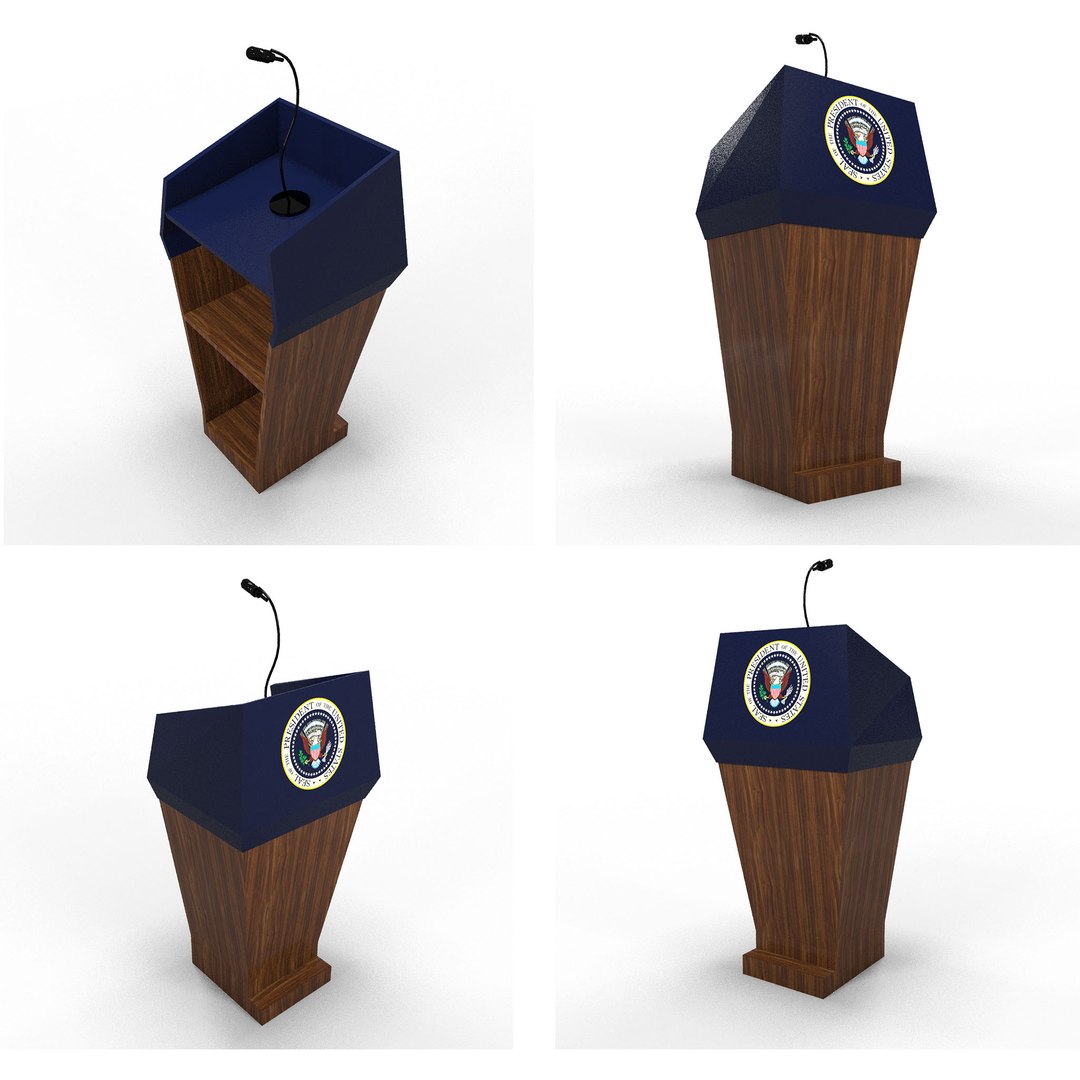 3D Usa Presidential Podium - TurboSquid 1691637