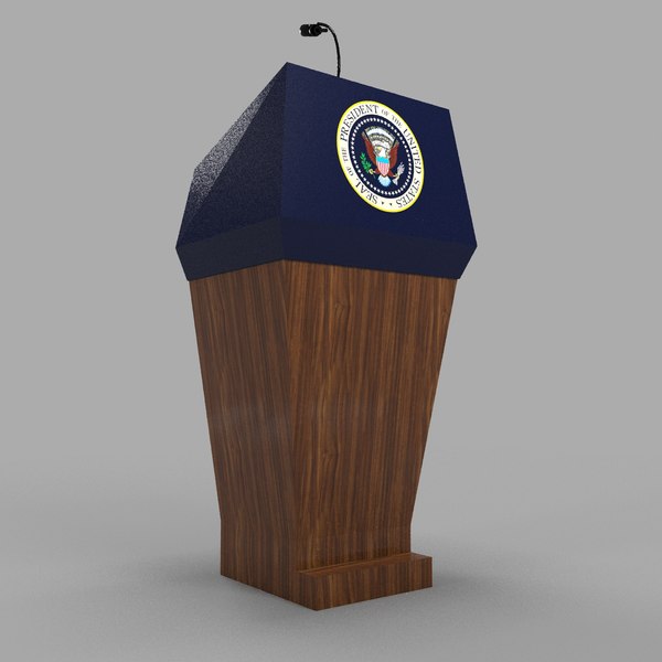 3D usa presidential podium - TurboSquid 1691637