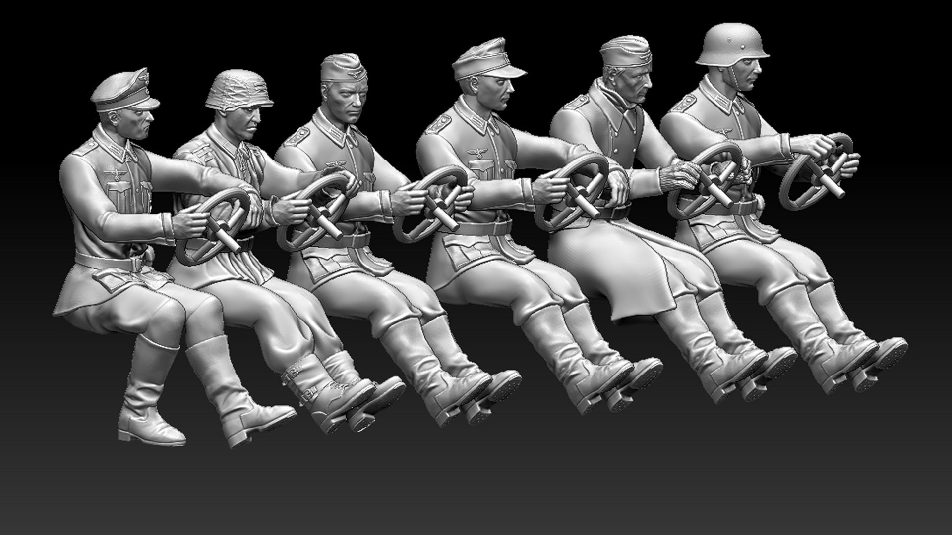 3D drivers soldiers ww2 german - TurboSquid 1764946