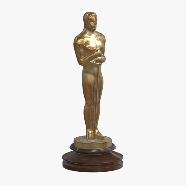 modelo 3d Premio Oscar Low Poly dorado mate - TurboSquid 2274148