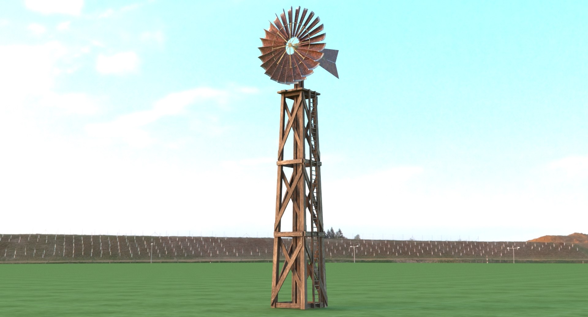 3D Wind Farm Model - TurboSquid 1334456