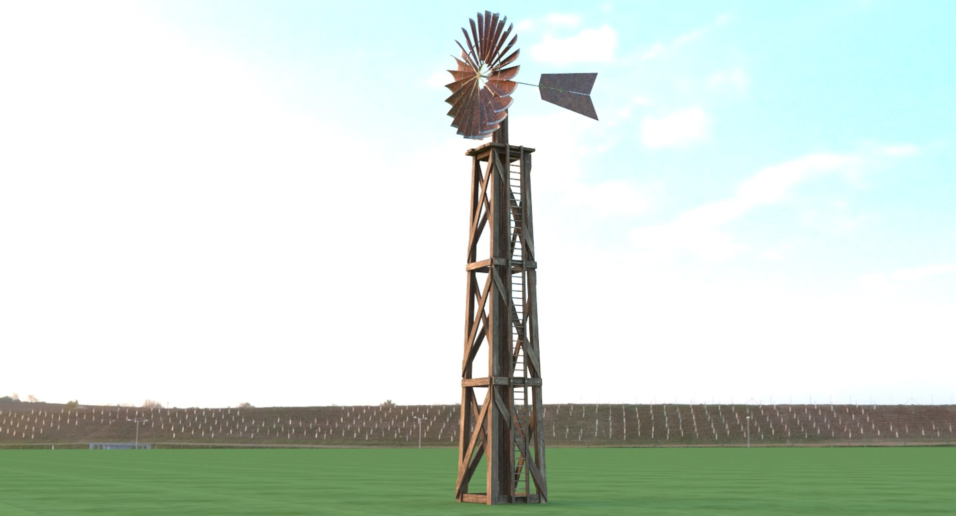 3D Wind Farm Model - TurboSquid 1334456