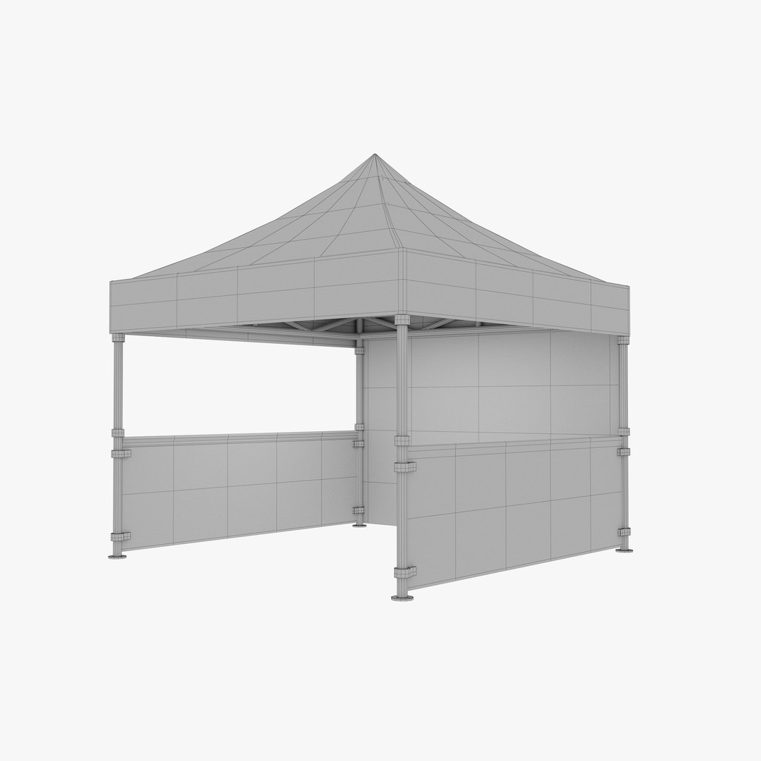 Event Tent Mockup 3 X 3 Red 3D Model - TurboSquid 2316282