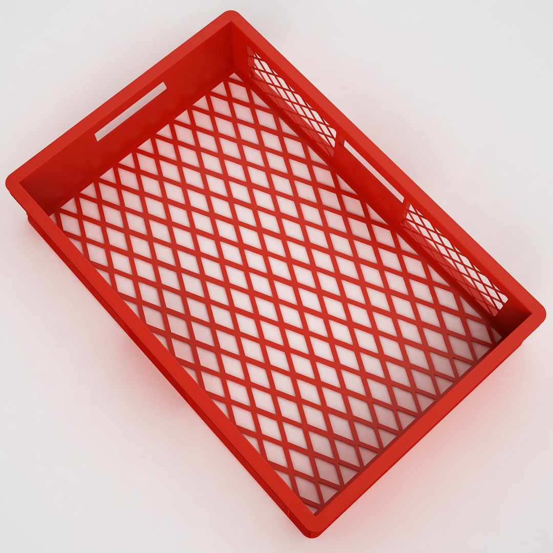 3d model plastic crate 01
