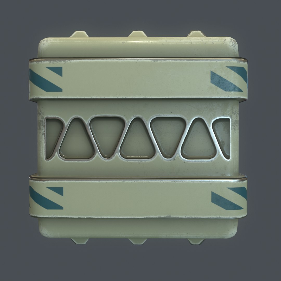 Futuristic Scifi Crate 3d Model