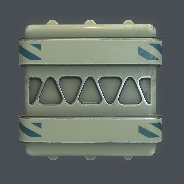 futuristic scifi crate 3d model