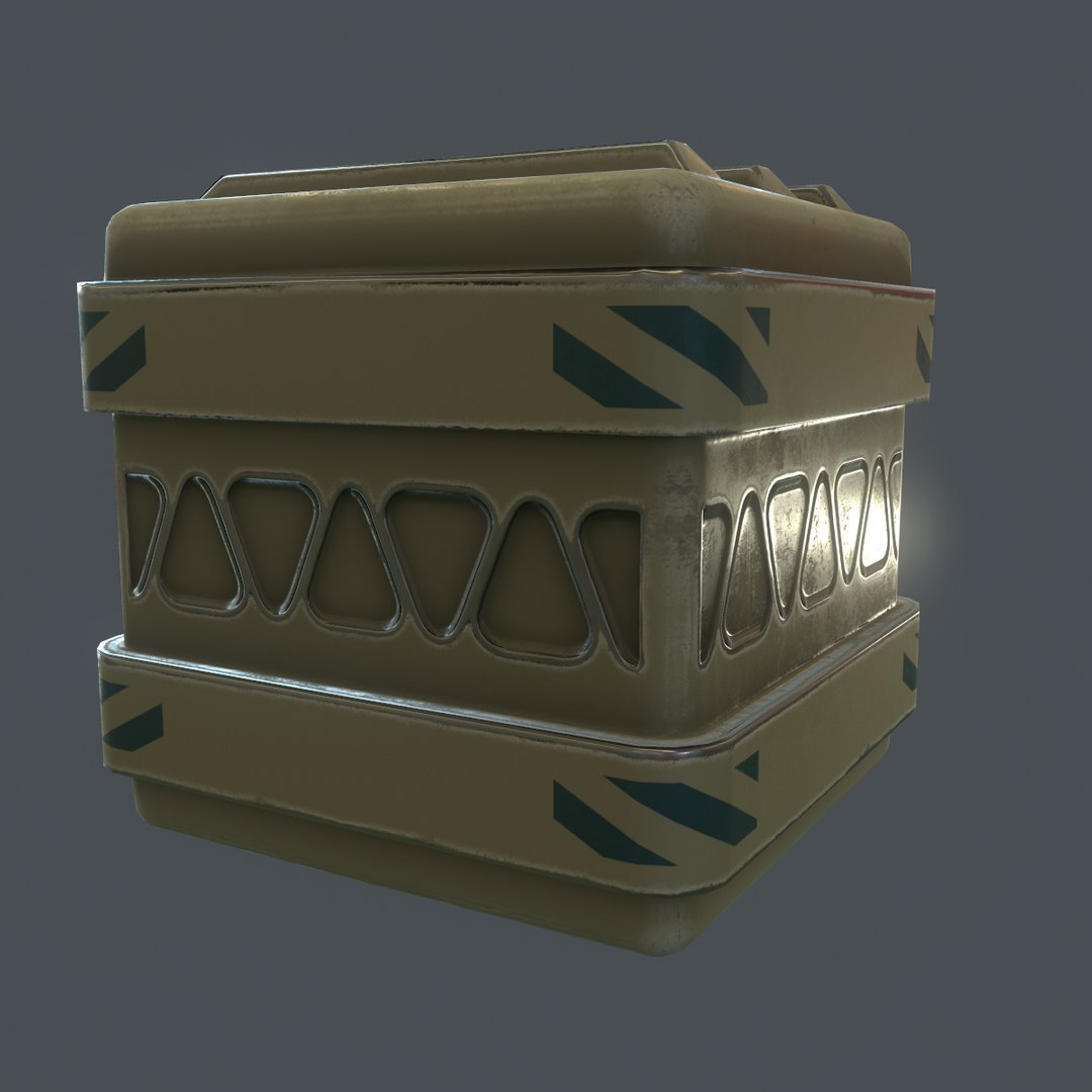 Futuristic Scifi Crate 3d Model