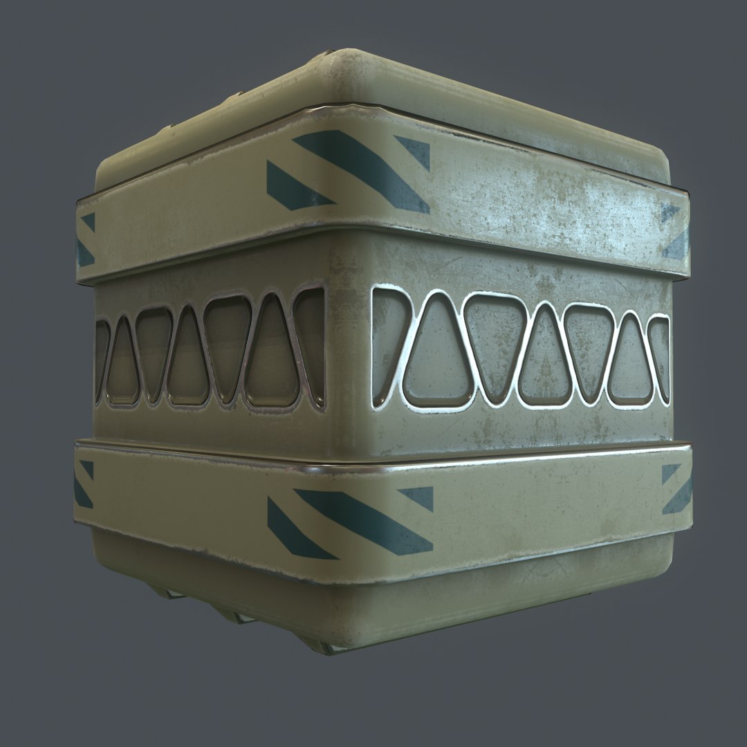 Futuristic Scifi Crate 3d Model