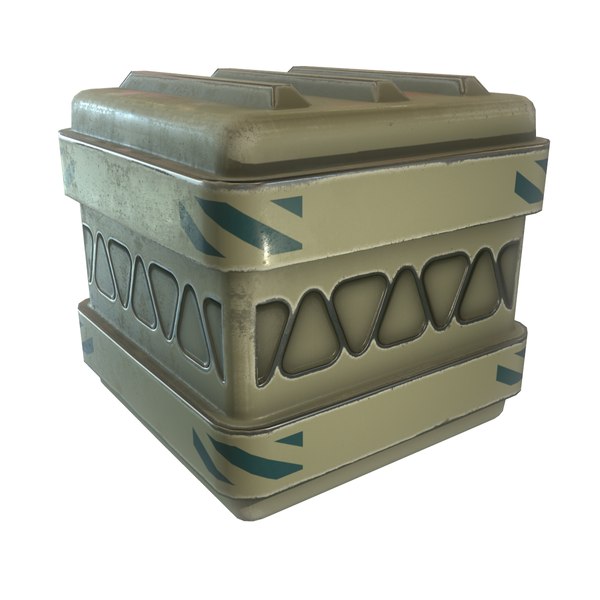 futuristic scifi crate 3d model