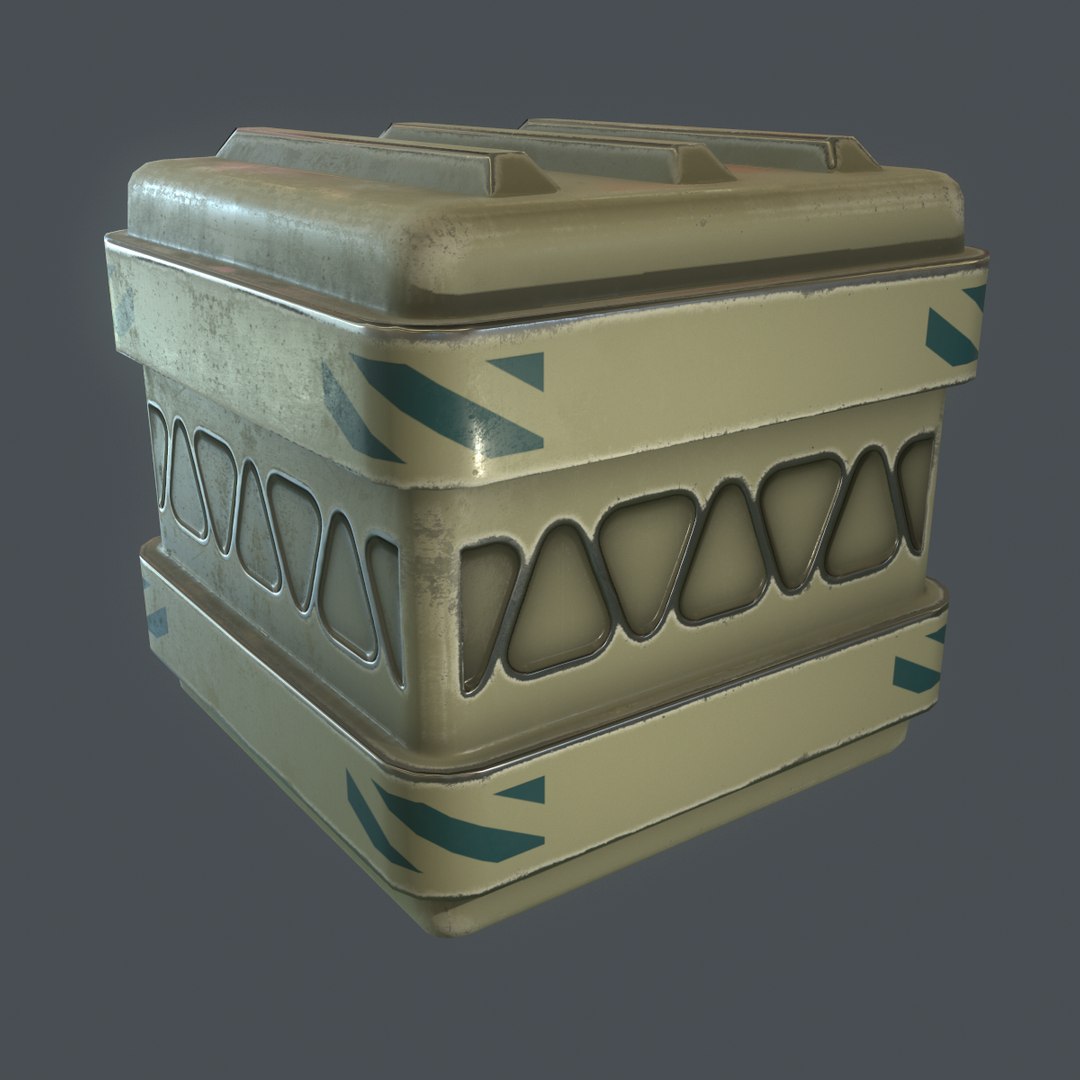 Futuristic Scifi Crate 3d Model