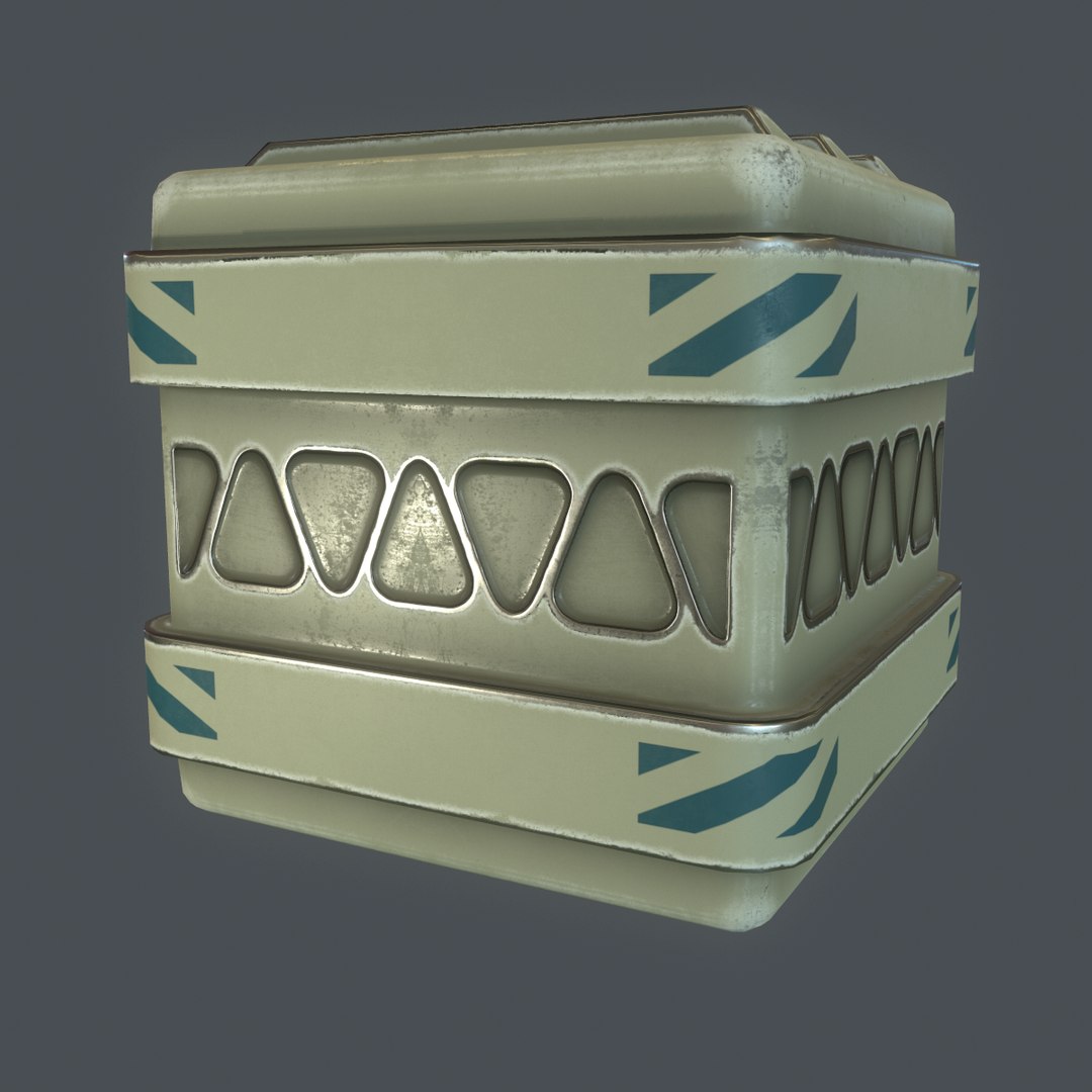 Futuristic Scifi Crate 3d Model