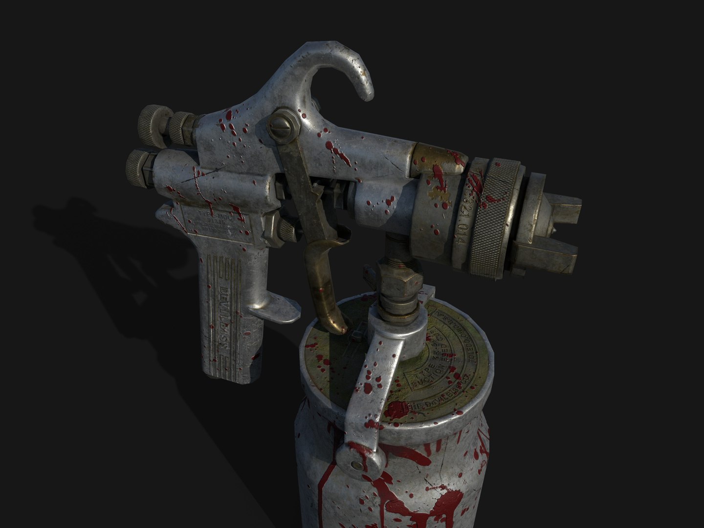 3D vintage devilbiss paint spray gun - TurboSquid 1643194