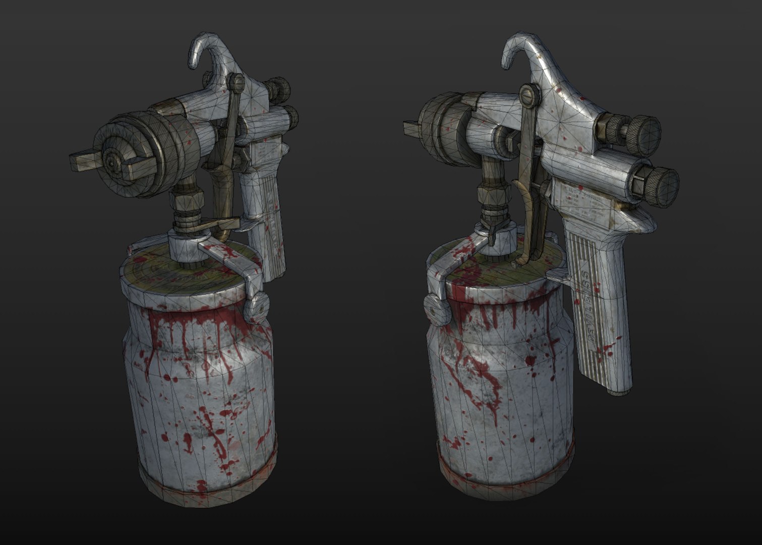 3D vintage devilbiss paint spray gun - TurboSquid 1643194