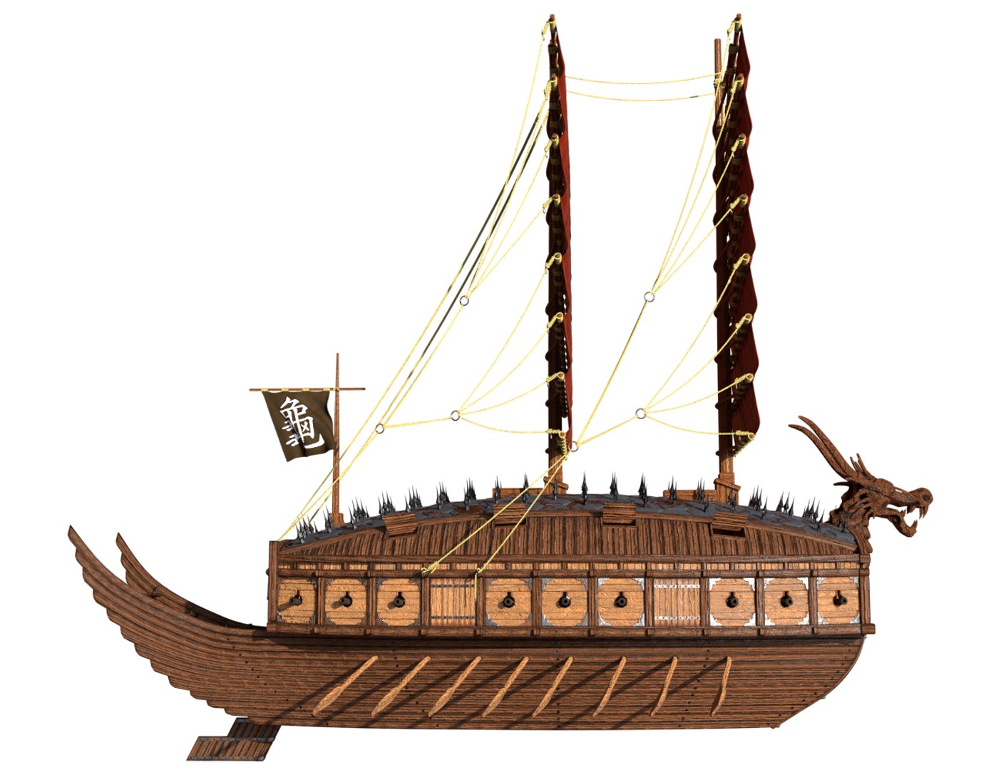 Medieval Korean Turtle Ship 3D - TurboSquid 1260650