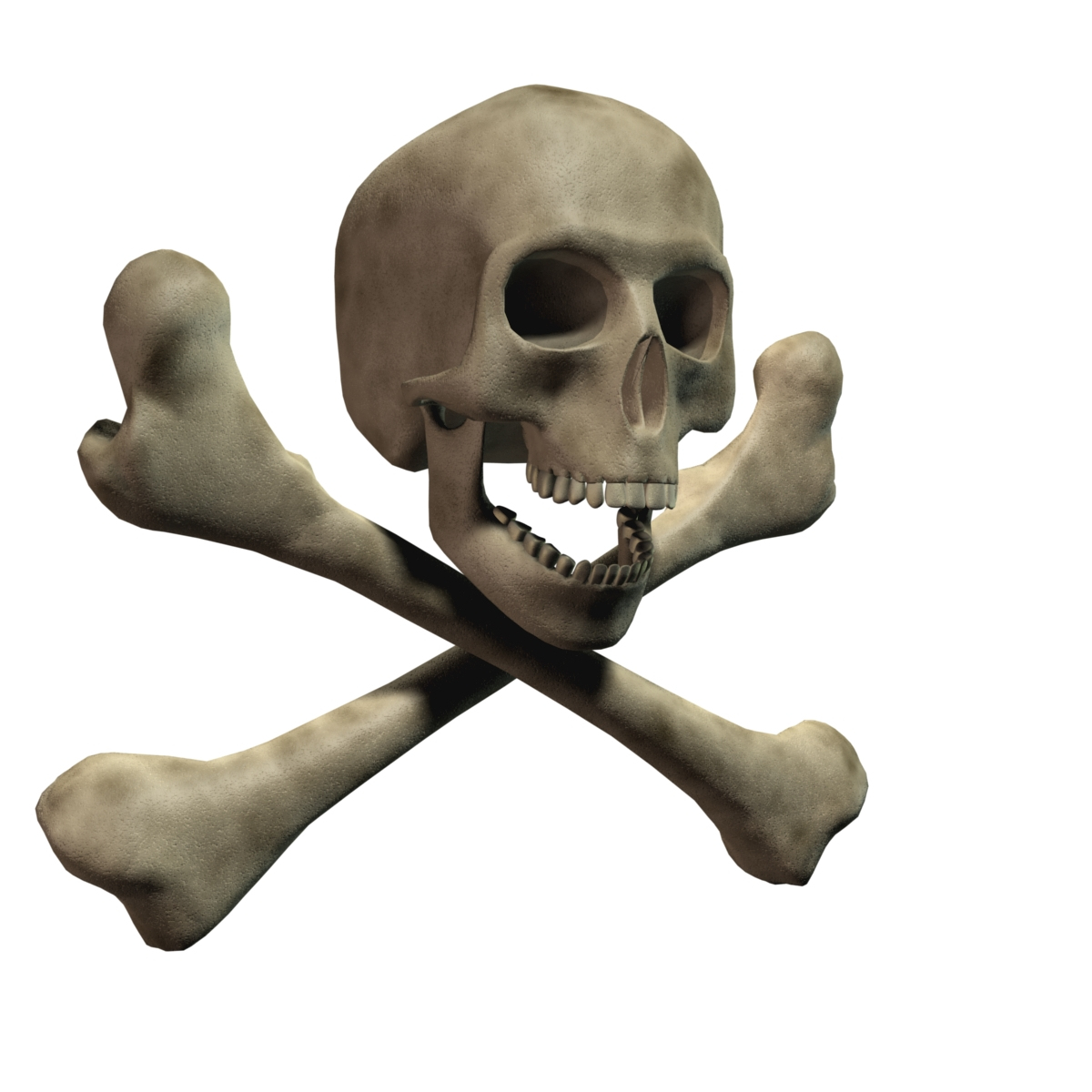 3d pirate skull crossbones model