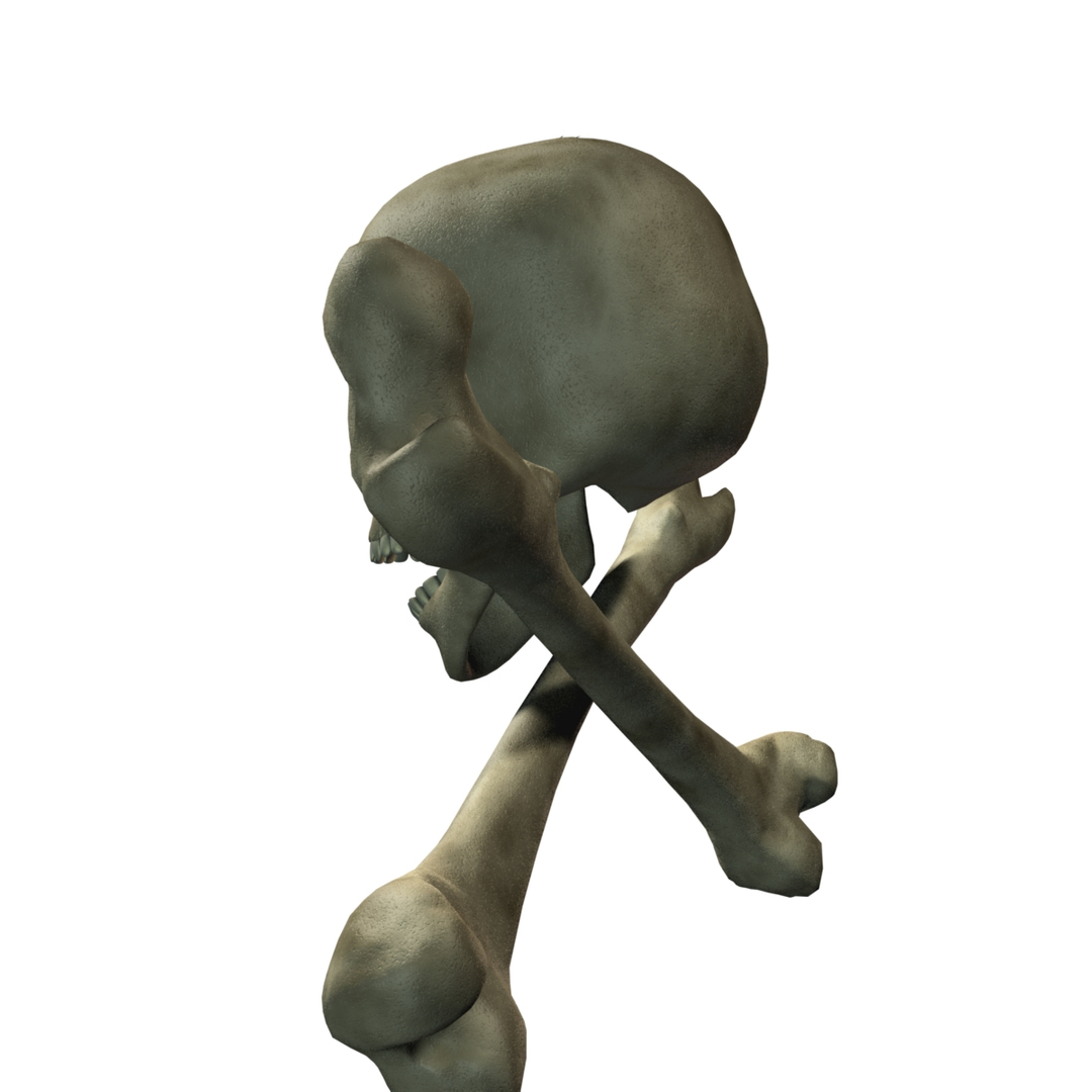 3d pirate skull crossbones model