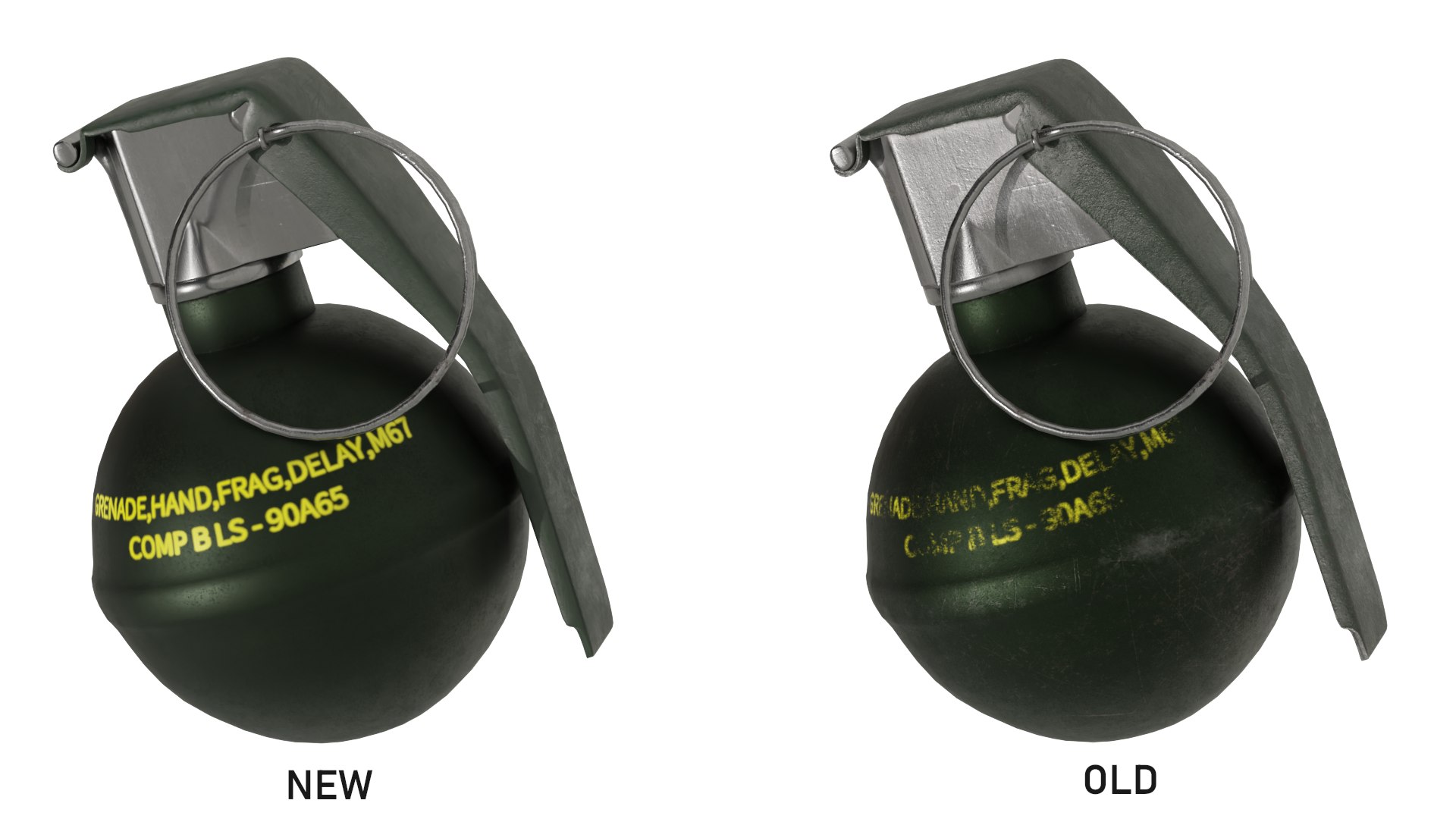 M67 Frag Hand Grenade 3D Model - TurboSquid 2245471