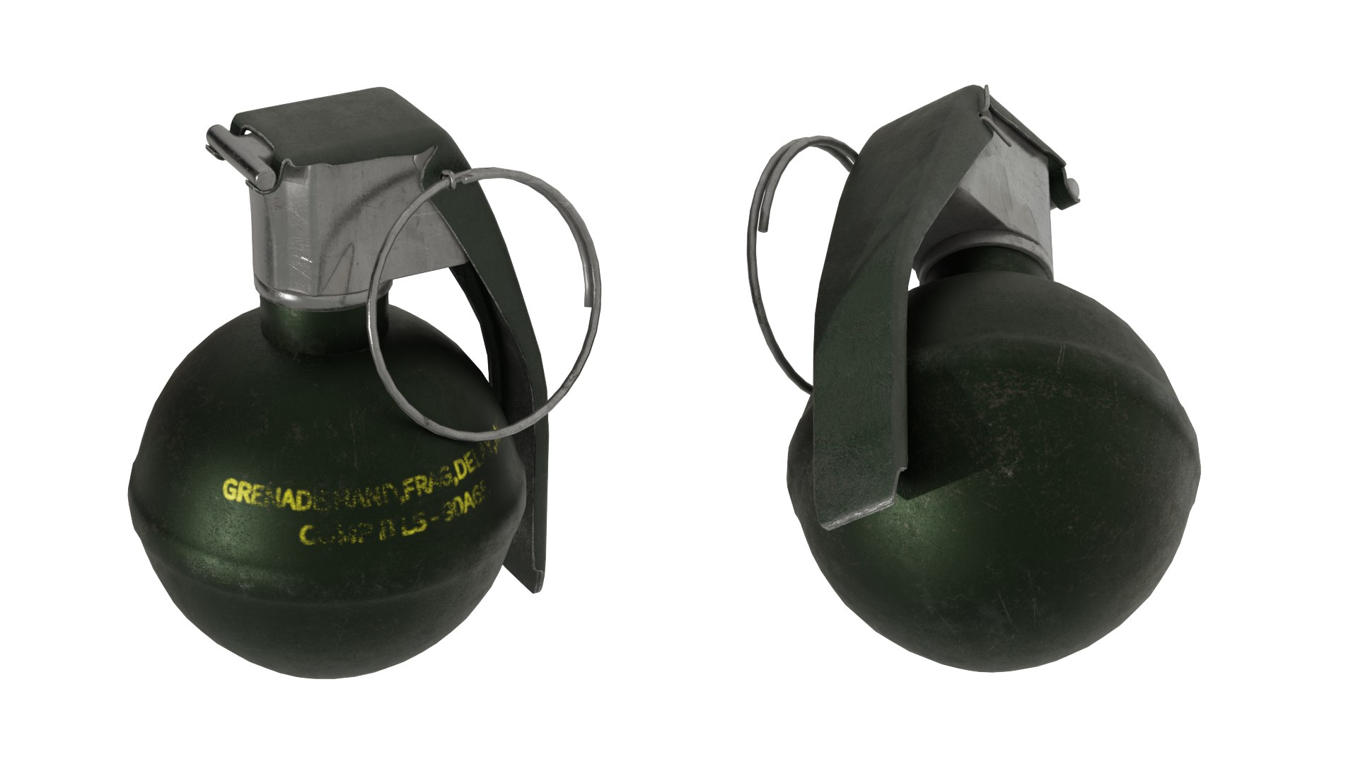 M67 Frag Hand Grenade 3D Model - TurboSquid 2245471