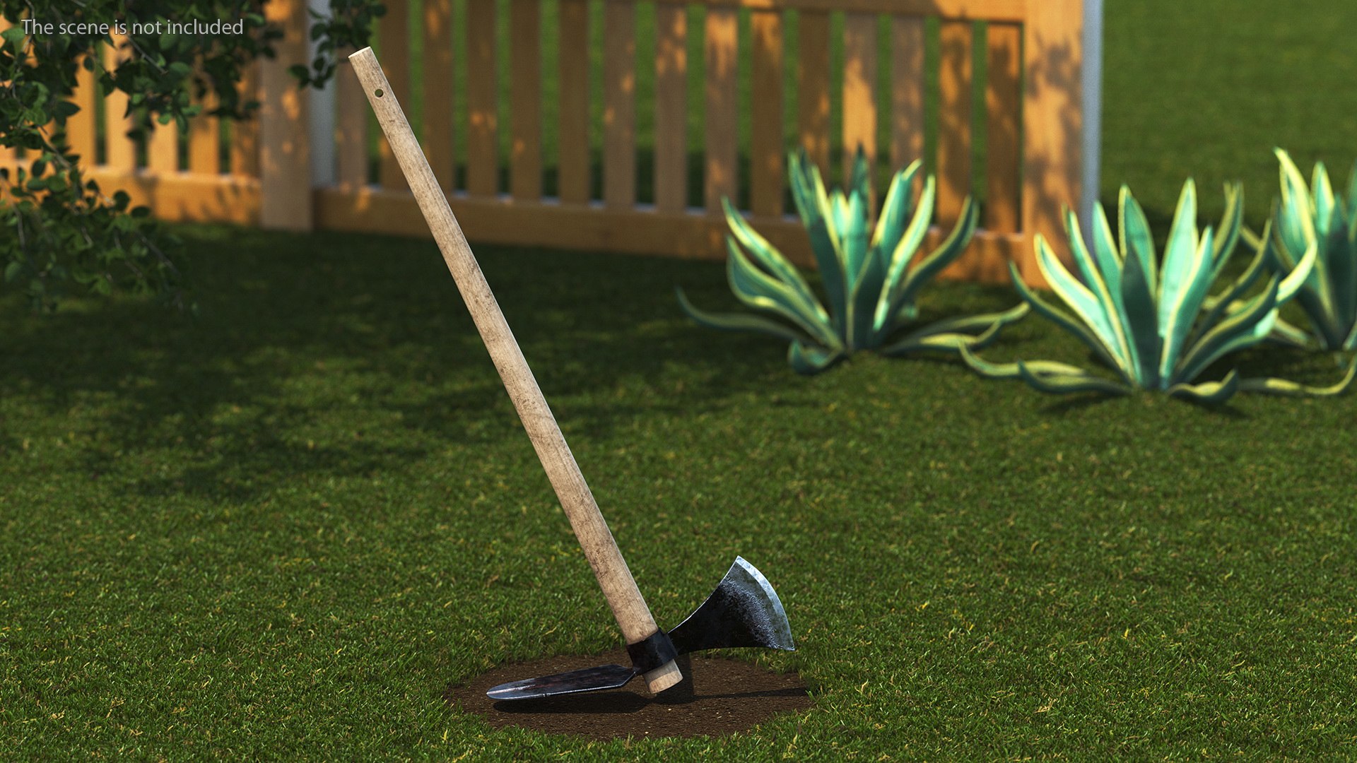 Mattock with Axe Gardening Tool 3D model - TurboSquid 1816821
