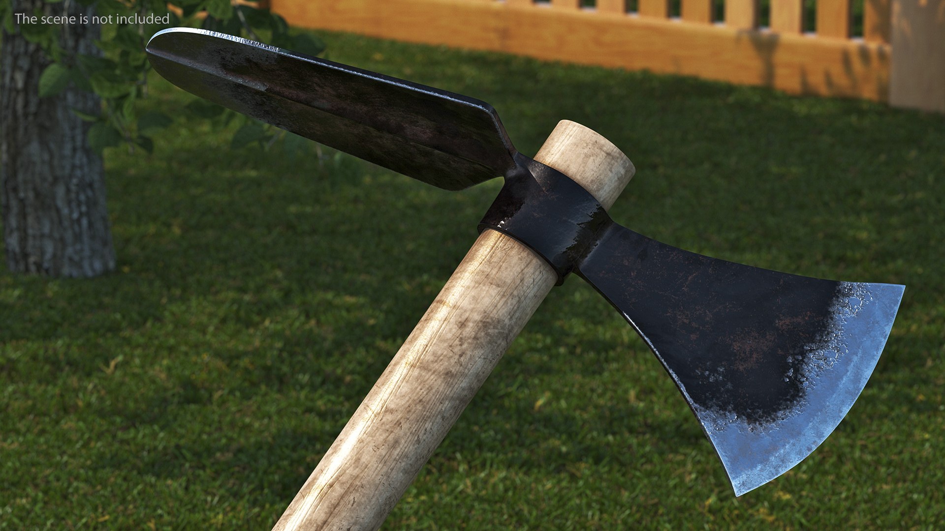 Mattock with Axe Gardening Tool 3D model - TurboSquid 1816821