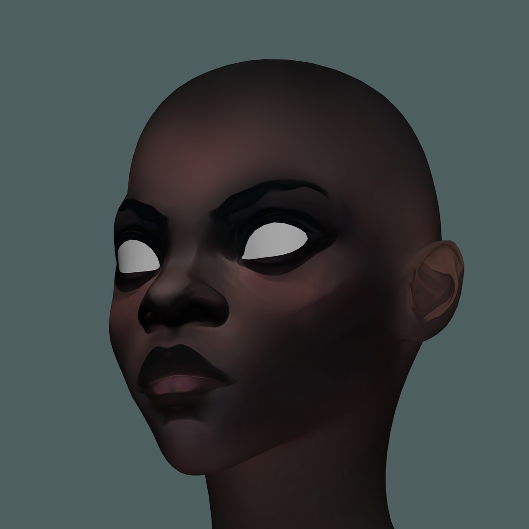 3D Stylized Black Woman Character Model - TurboSquid 2053689