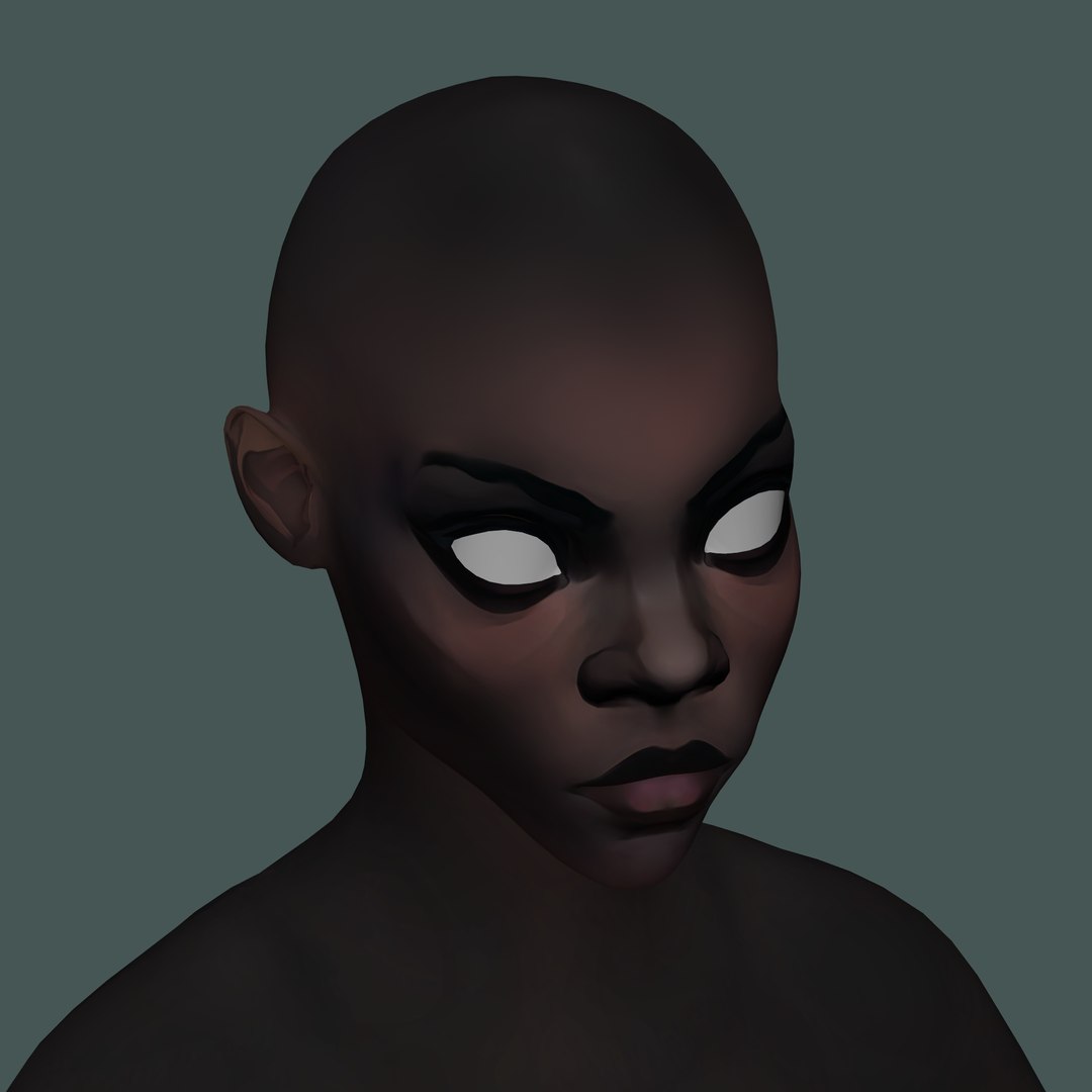 3D Stylized Black Woman Character Model - TurboSquid 2053689