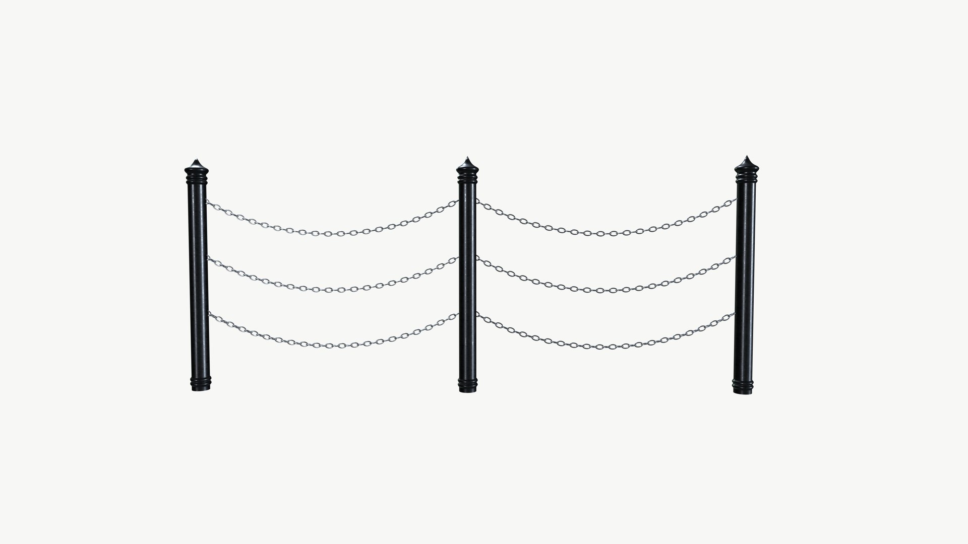 3D Chain Barricade Model - TurboSquid 2397616