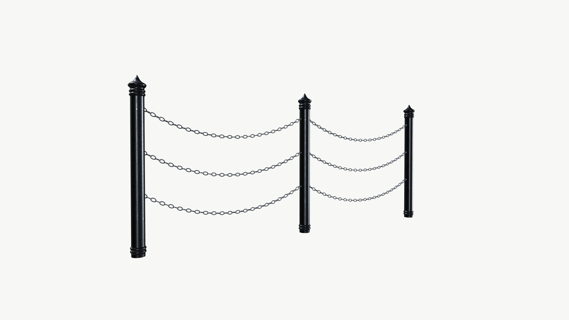 3D Chain Barricade Model - TurboSquid 2397616