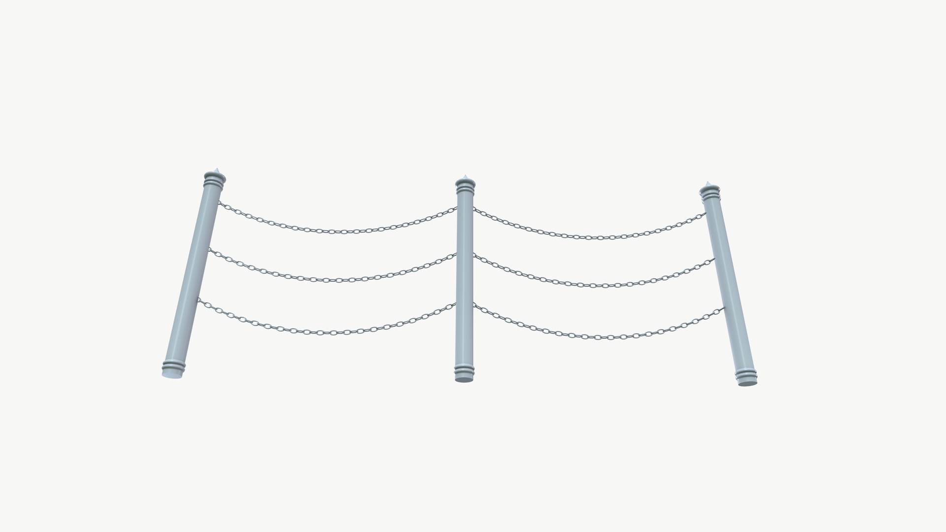 3D Chain Barricade Model - TurboSquid 2397616