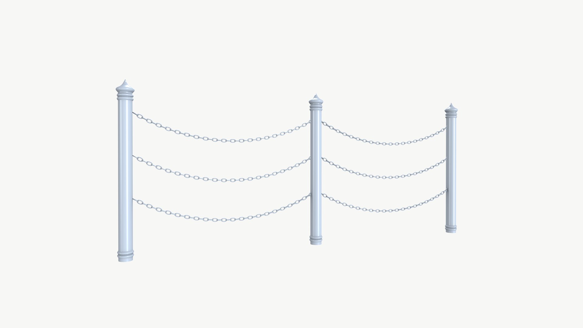 3D Chain Barricade Model - TurboSquid 2397616