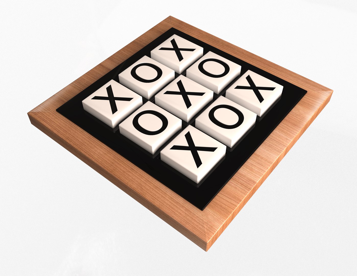 Classic Tic Tac Toe Game 3D Model - TurboSquid 1730838