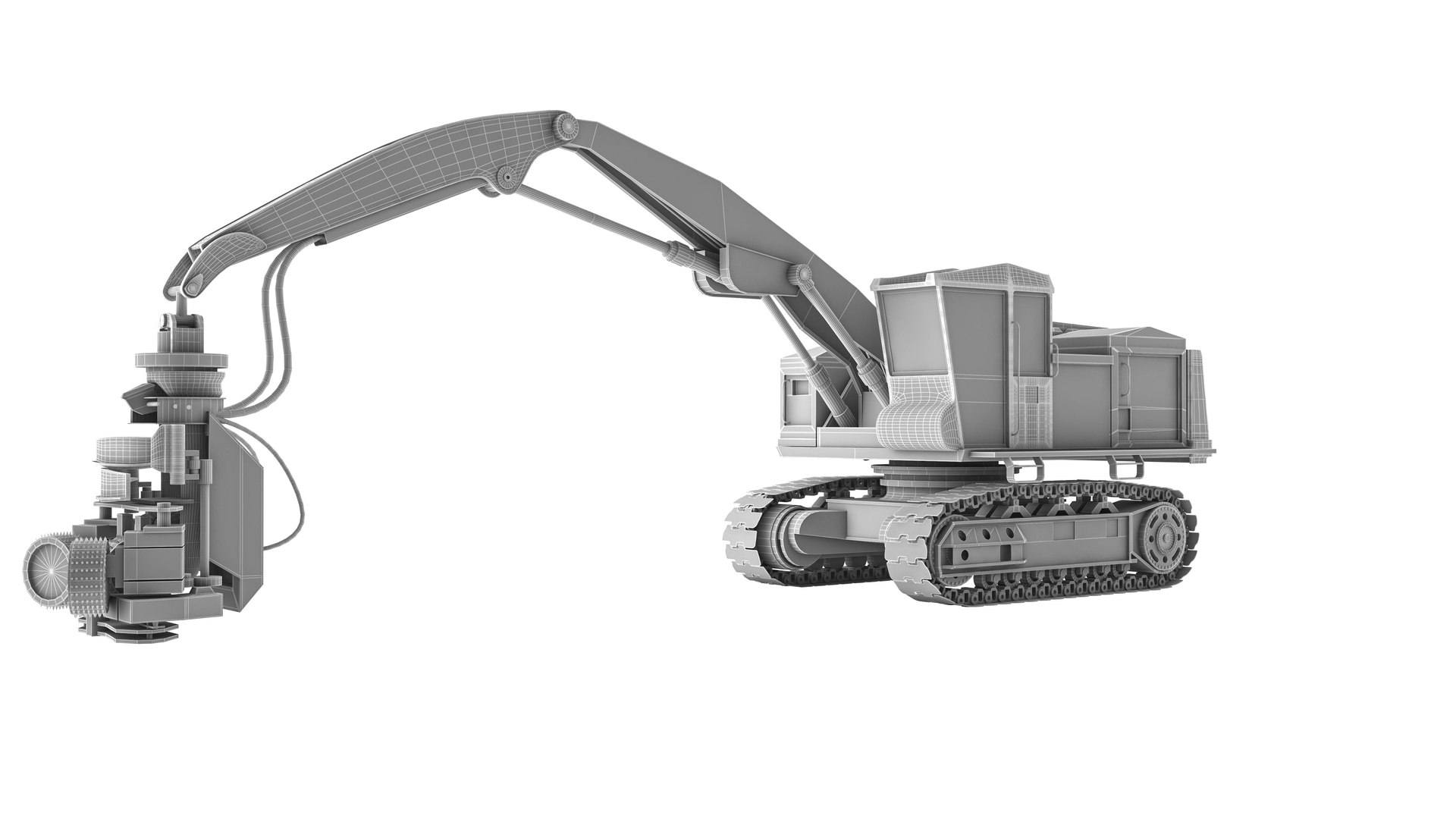 Feller Buncher 3D Model - TurboSquid 2224404