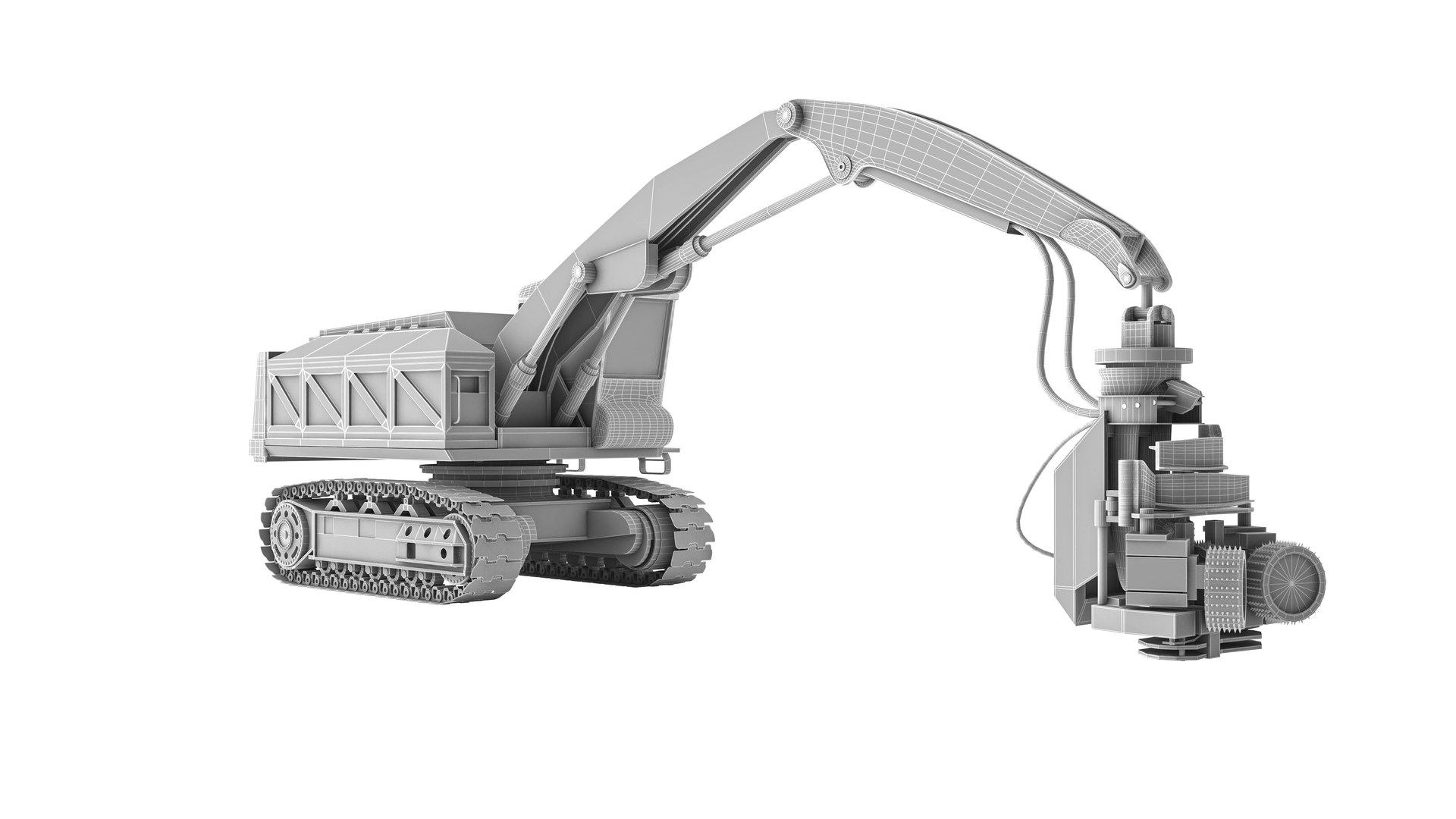 Feller Buncher 3D Model - TurboSquid 2224404