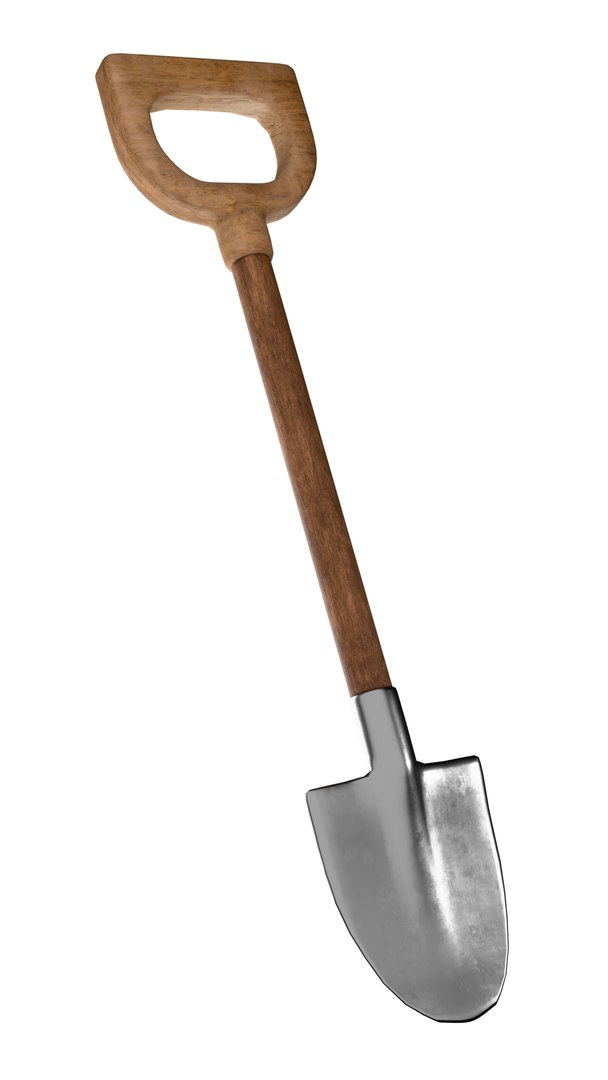 Shovel With Wooden Design - Low Poly PBR Texture 3D Model - TurboSquid ...