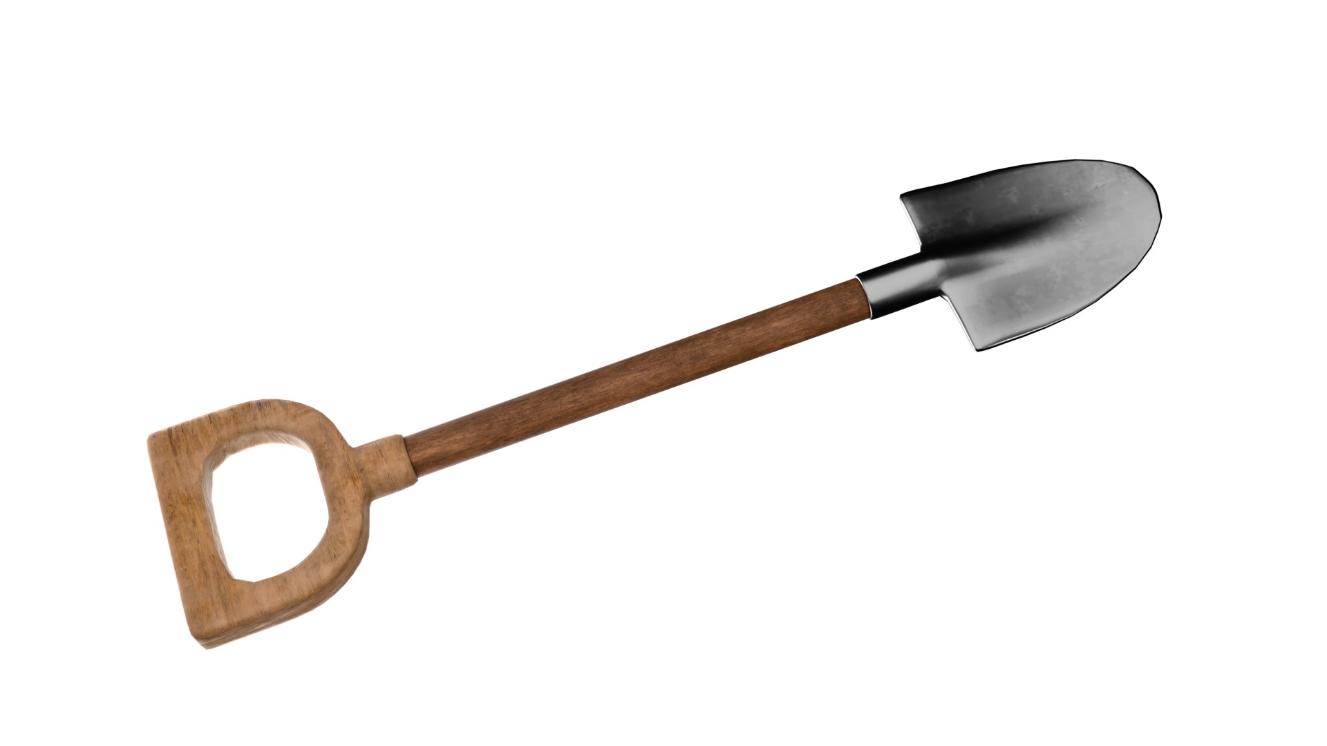 Shovel With Wooden Design - Low Poly PBR Texture 3D Model - TurboSquid ...