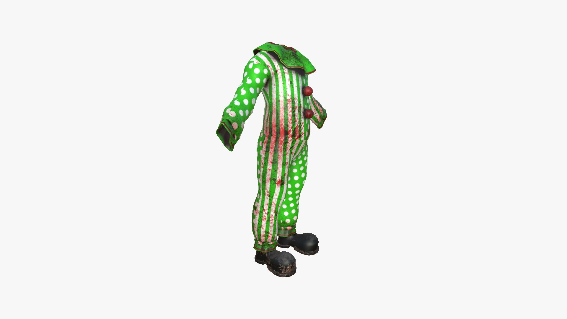 Clown Terror Outfit A08 Green - Character Design Model - TurboSquid 2051771