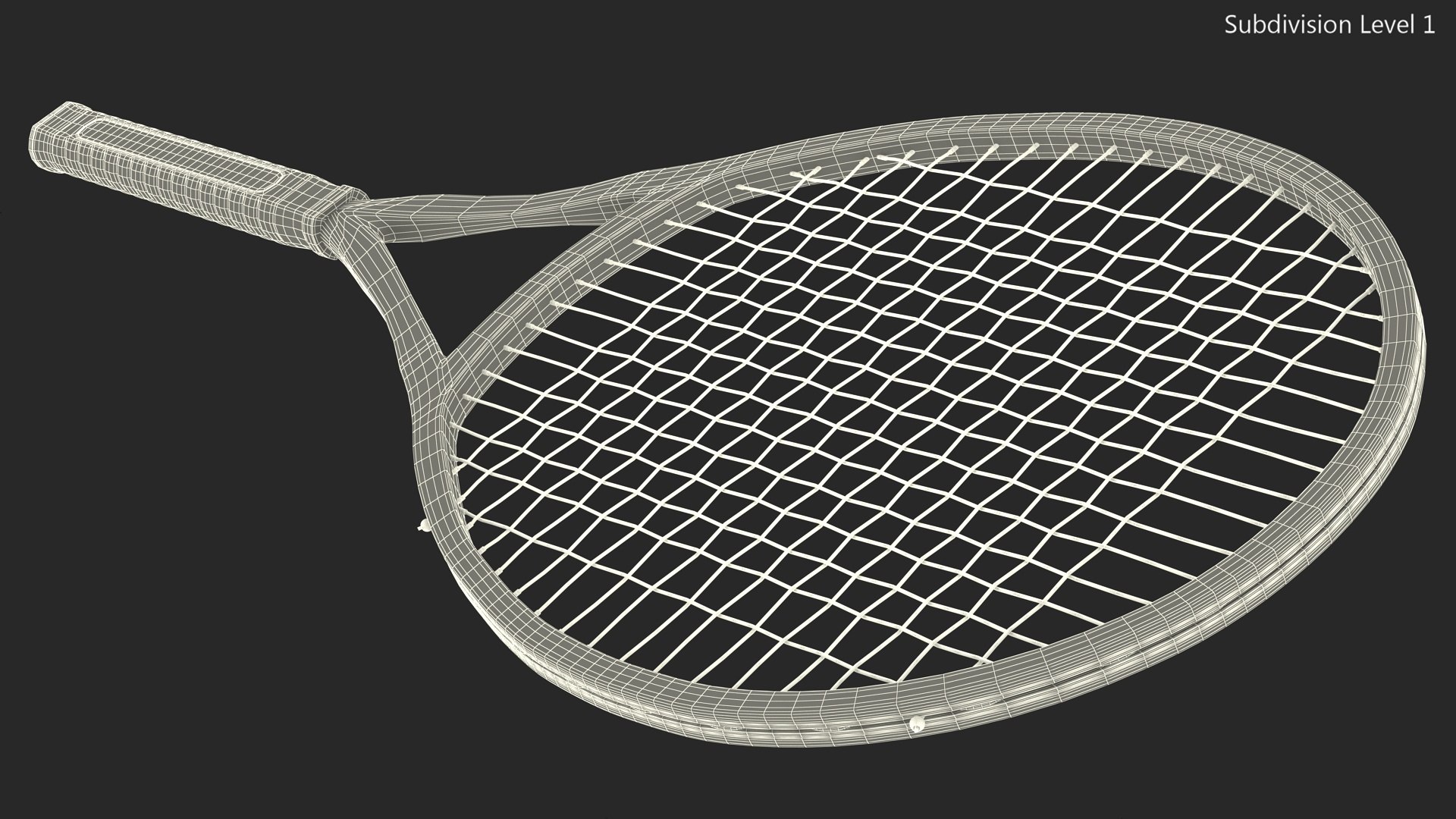 3D Tennis Racket With Blue Frame - TurboSquid 2146047