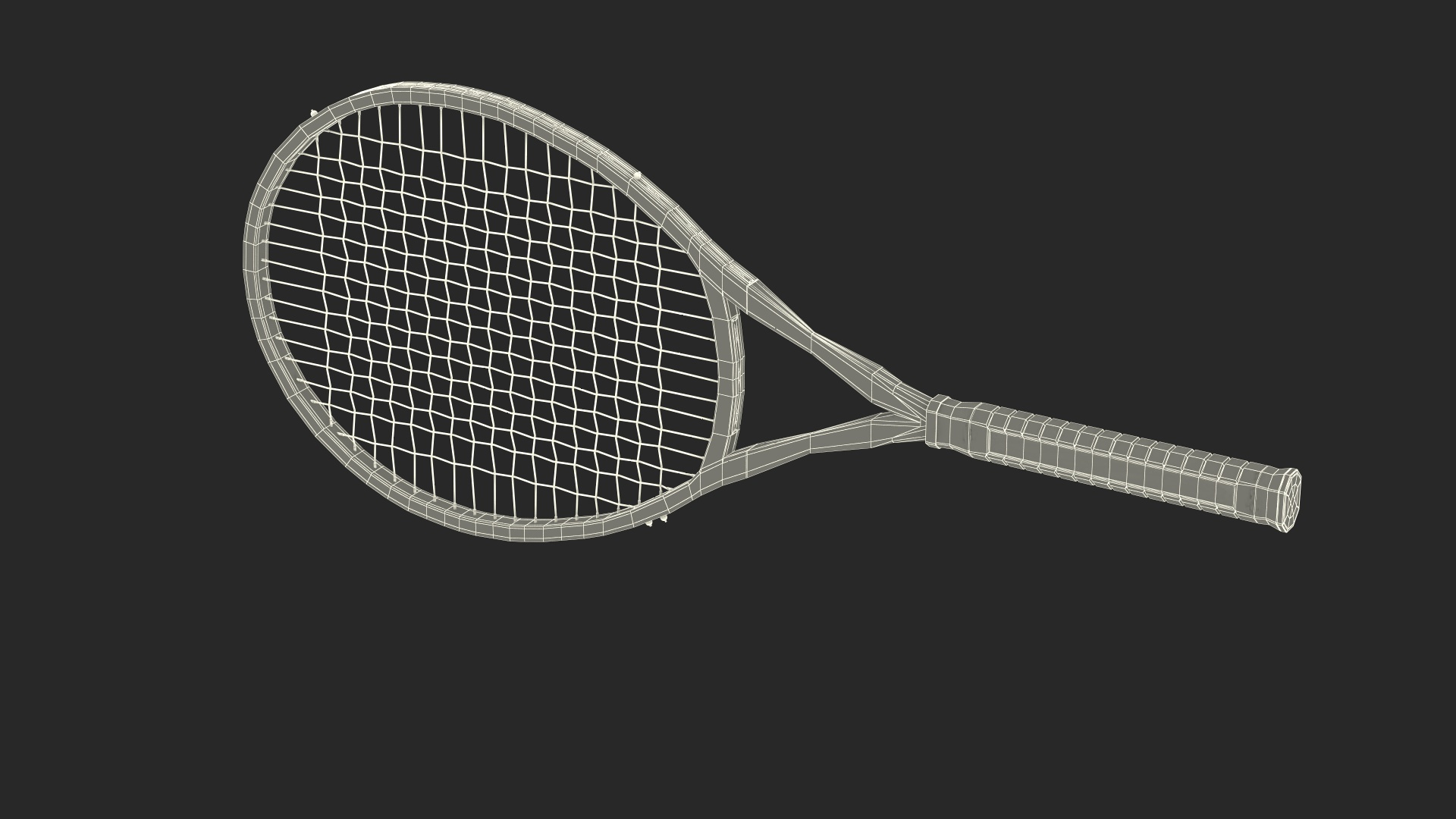 3D Tennis Racket With Blue Frame - TurboSquid 2146047