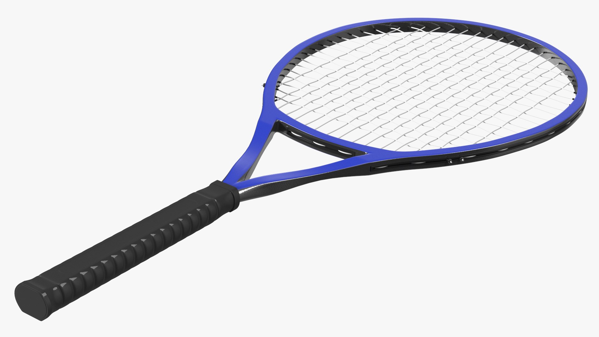 3D Tennis Racket With Blue Frame - TurboSquid 2146047