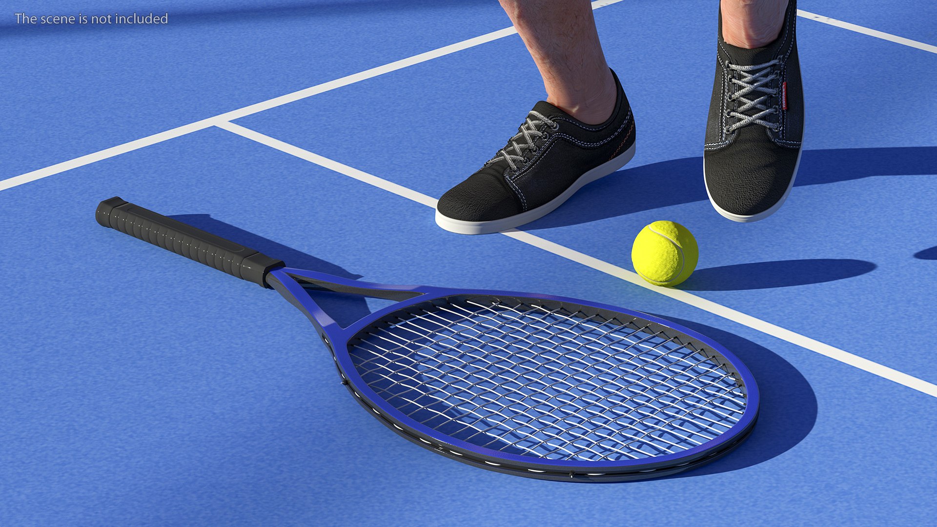3D Tennis Racket with Blue Frame - TurboSquid 2146047