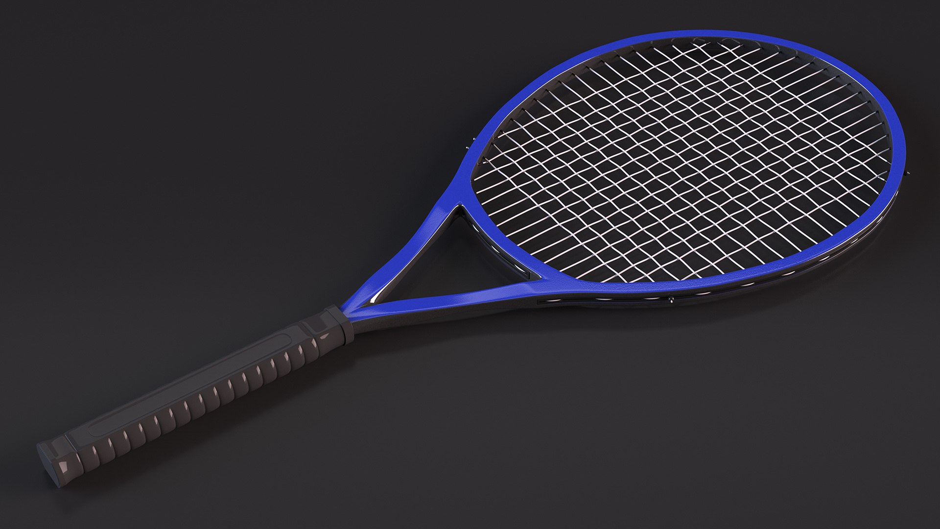 3D Tennis Racket with Blue Frame - TurboSquid 2146047