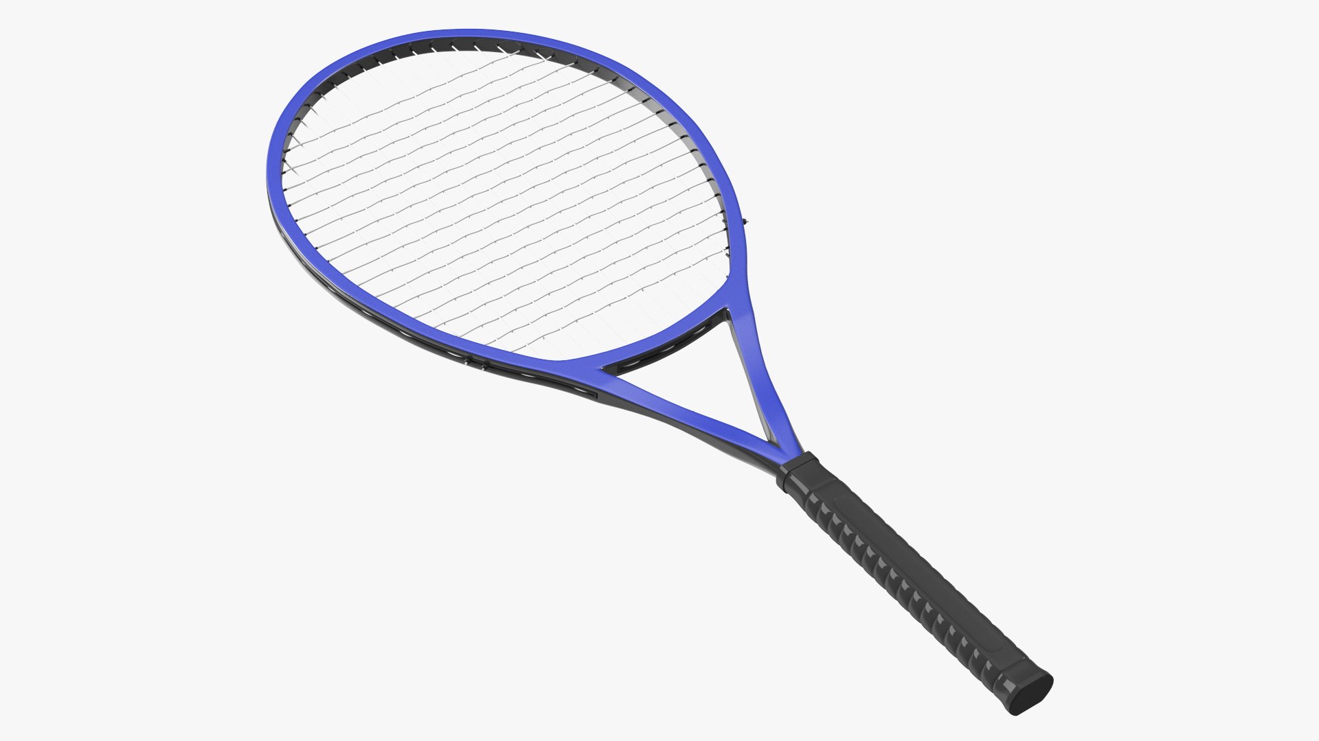 3D Tennis Racket with Blue Frame - TurboSquid 2146047