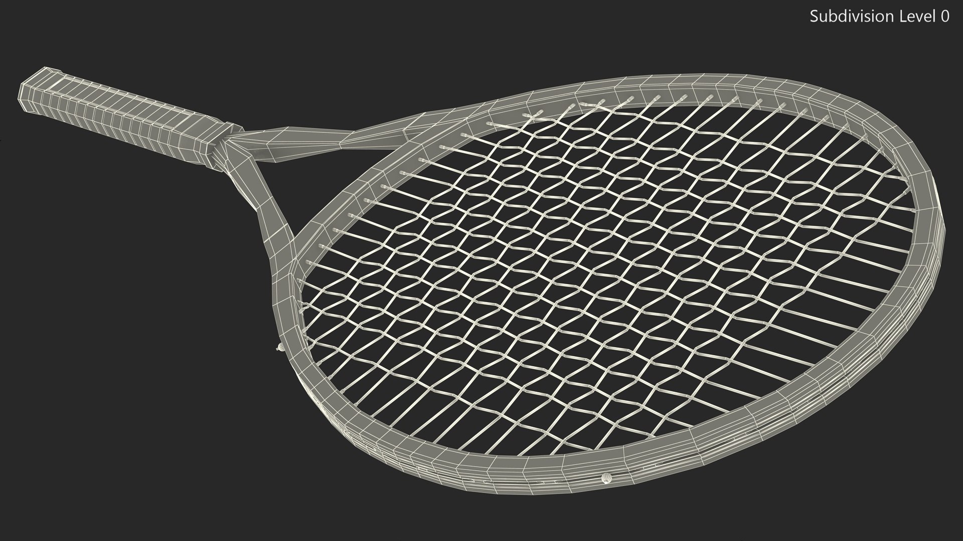 3D Tennis Racket With Blue Frame - TurboSquid 2146047