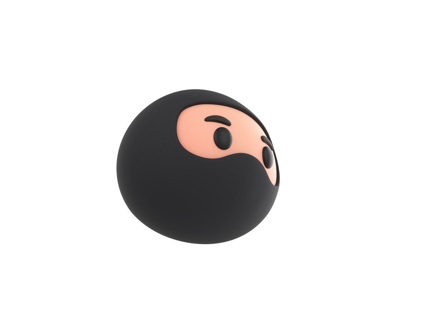 3D Prop297 Ninja Head Model - TurboSquid 2230876