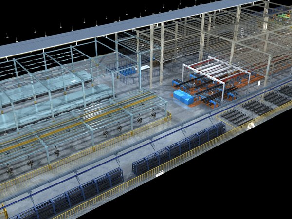 Warehouse interior factory 3D model - TurboSquid 1226883