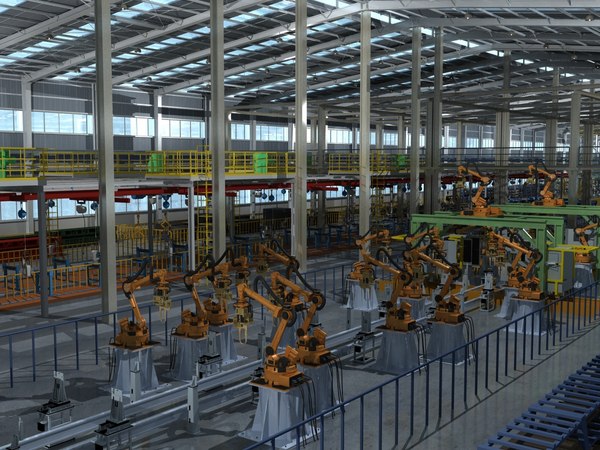 Warehouse interior factory 3D model - TurboSquid 1226883