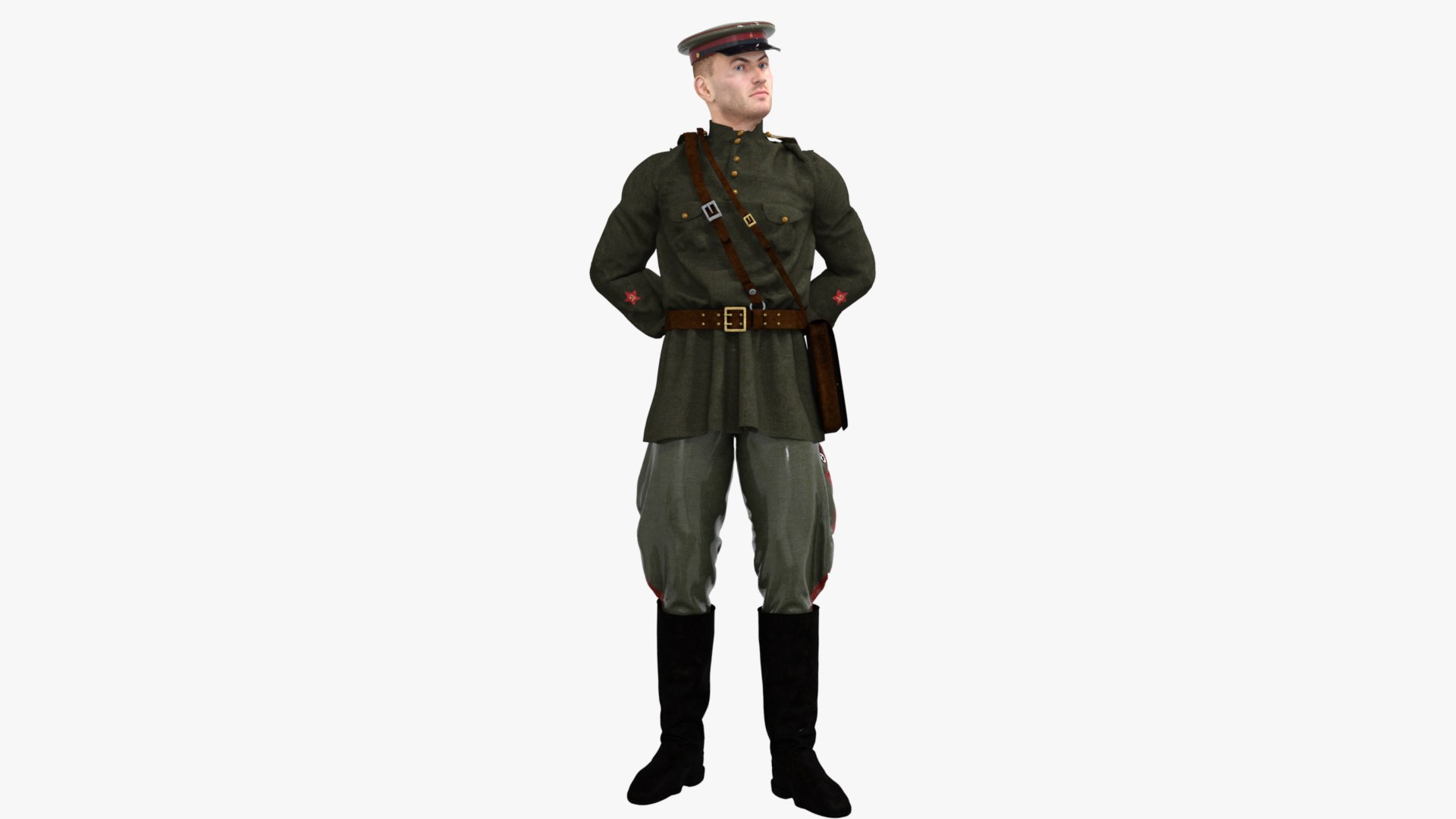 Red Army Officer Soviet Ww2 Low-poly 3D Model 3D Model - TurboSquid 2445670