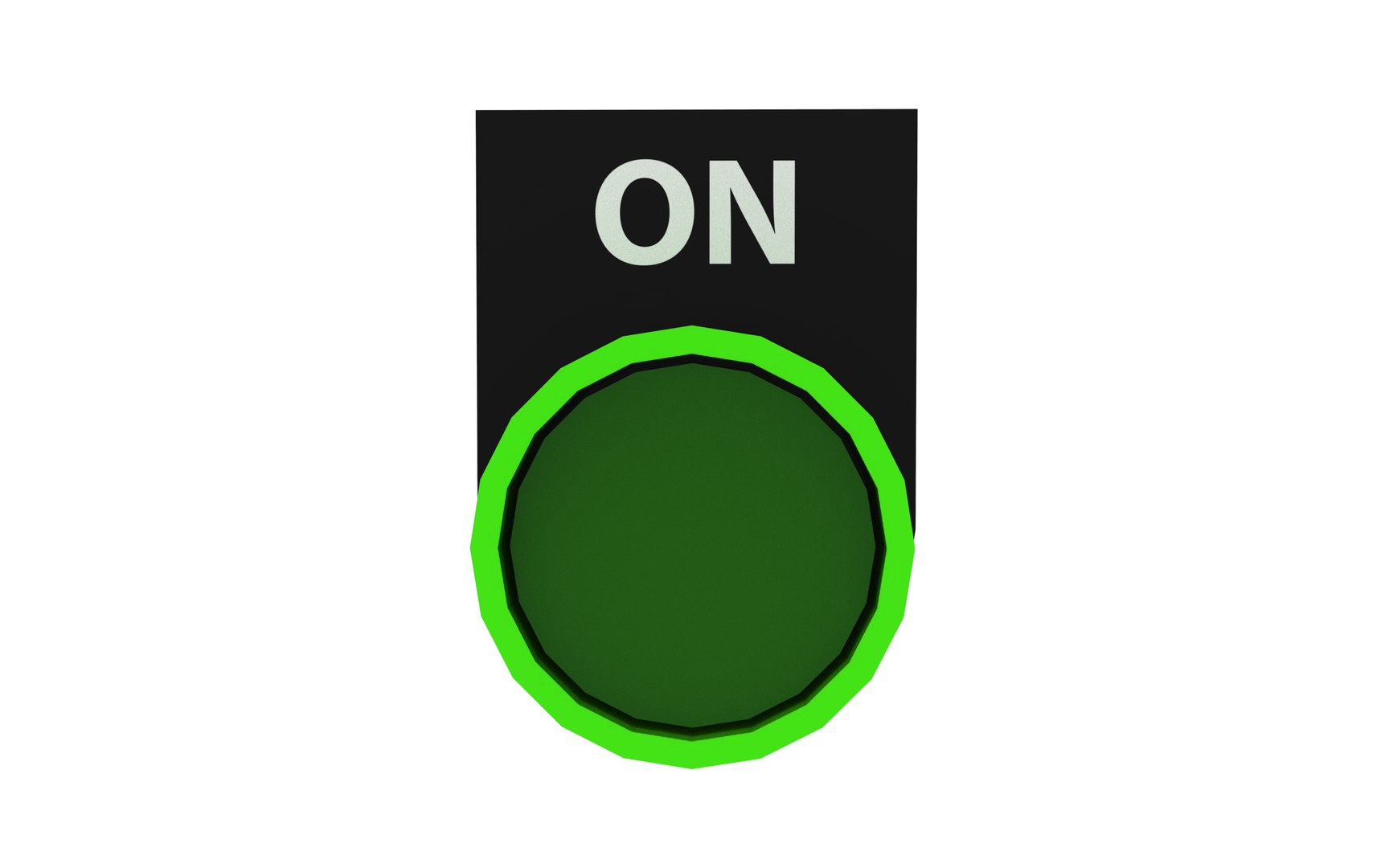 On Button 3D Model - TurboSquid 2139254