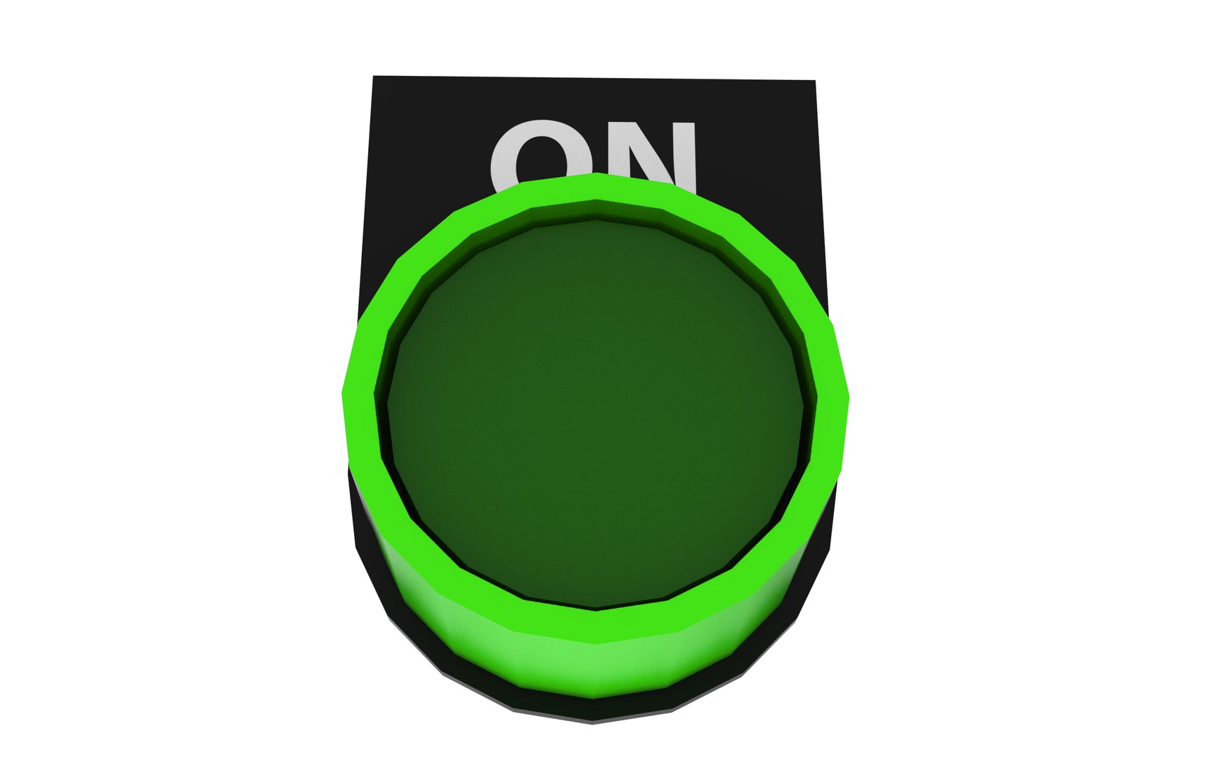 On Button 3D Model - TurboSquid 2139254