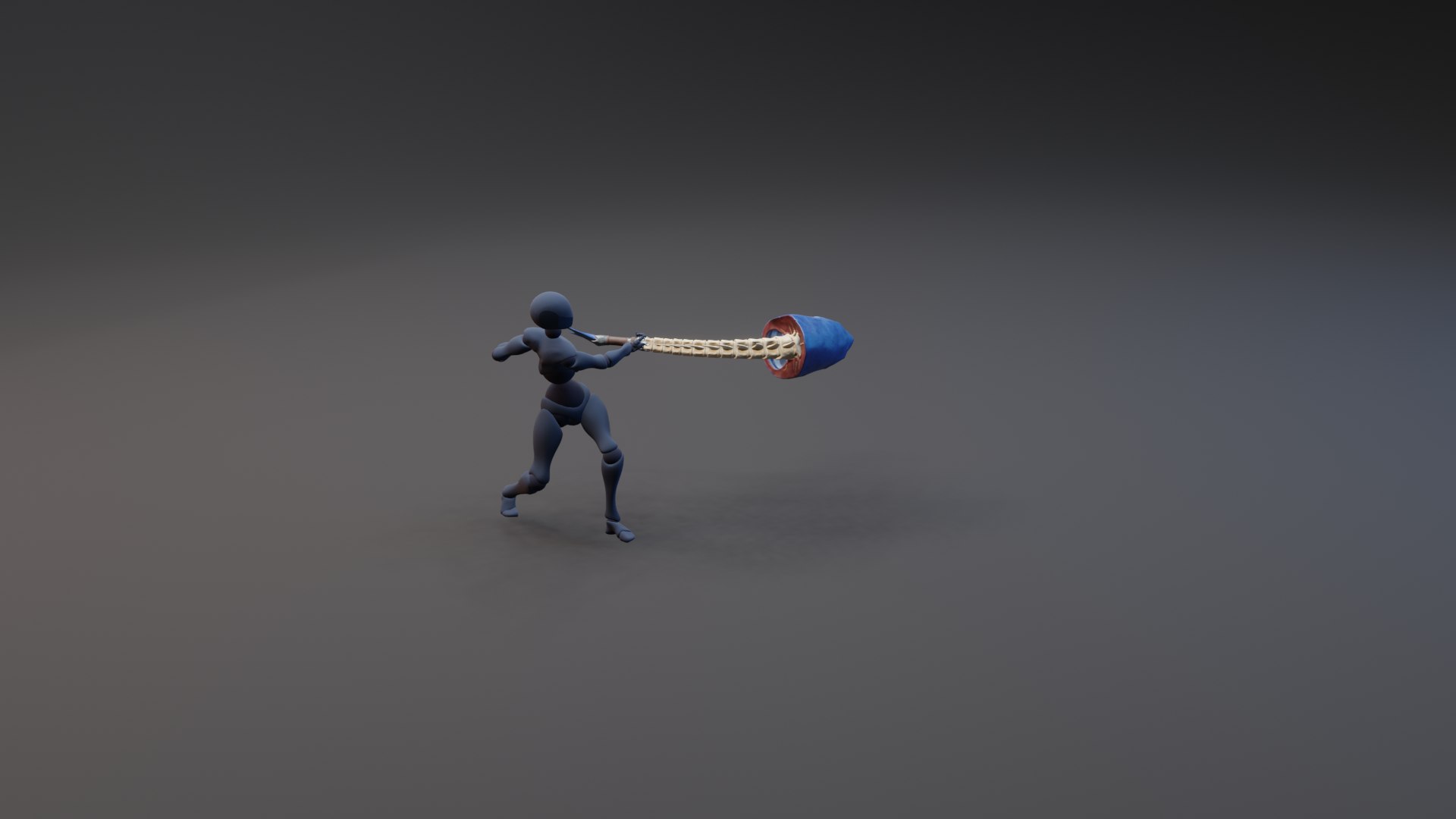 3D Shark Bone Sword Mace Low Poly Game Ready With Rig Animation ...